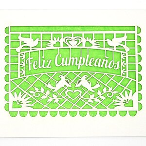 Feliz Cumpleanos in a Beautiful Style of Papel Picado Flag, Happy ...