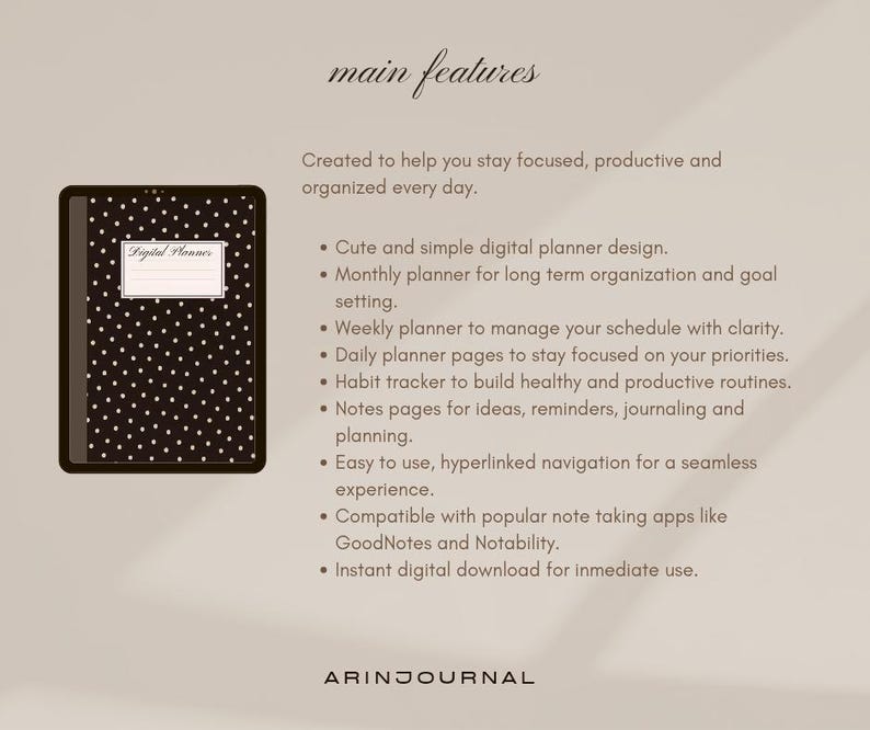 2026 Digital Planner | Daily, Weekly, Monthly Hyperlinked Pages ...