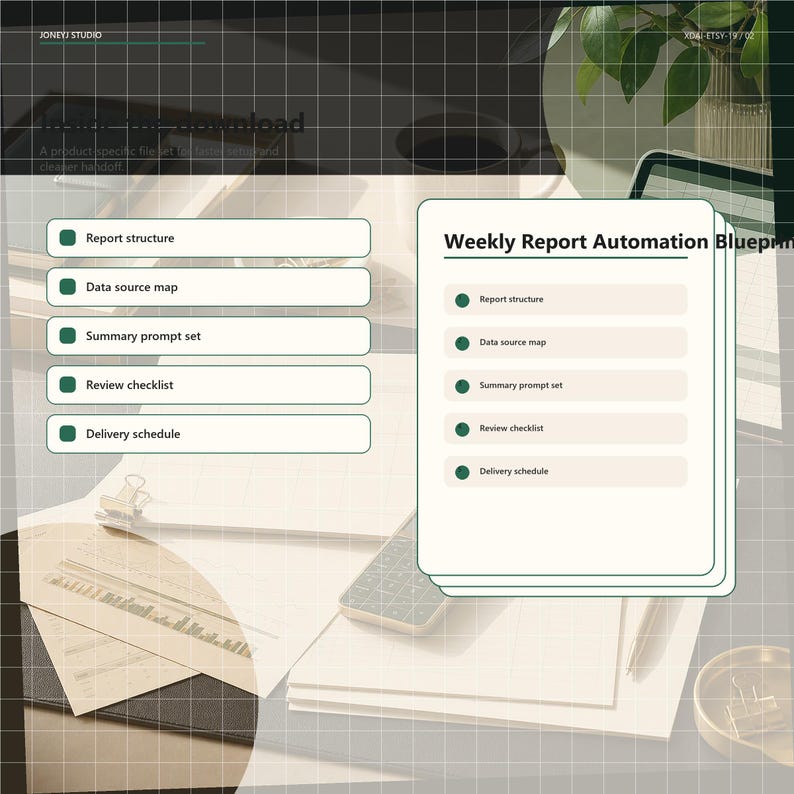 Weekly Status Report Template: KPI Update and Automation Map - Etsy