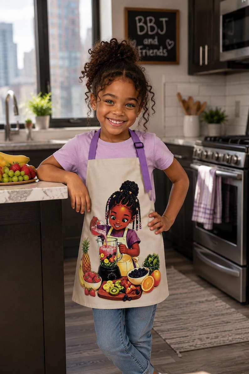 Girls Cooking Apron: Little Chef Baking Kitchen Helper, BBJ & Friends ...