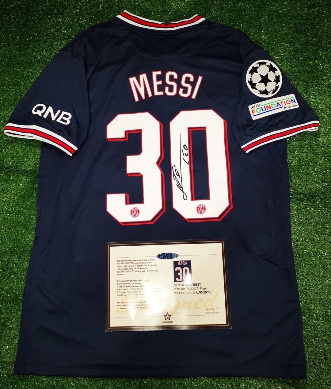 Lionel Messi SIGNED PSG Home Signature Shirt/jersey COA Retro - Etsy