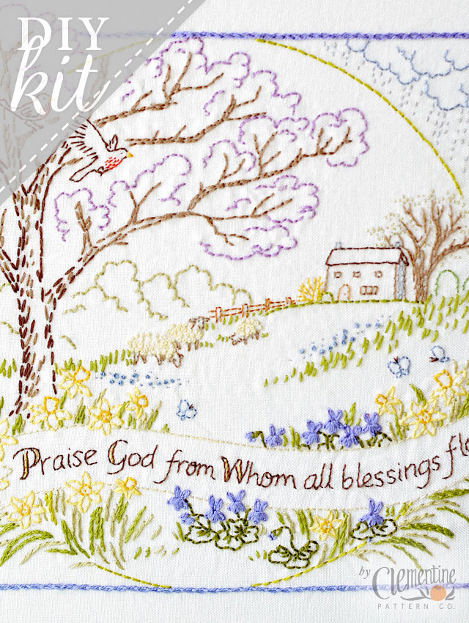 Praise God - Spring - Complete Embroidery KIT - Etsy