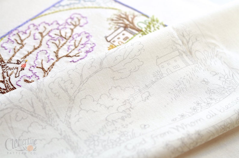 Praise God Spring 100% Cotton Embroidery Pattern - Etsy