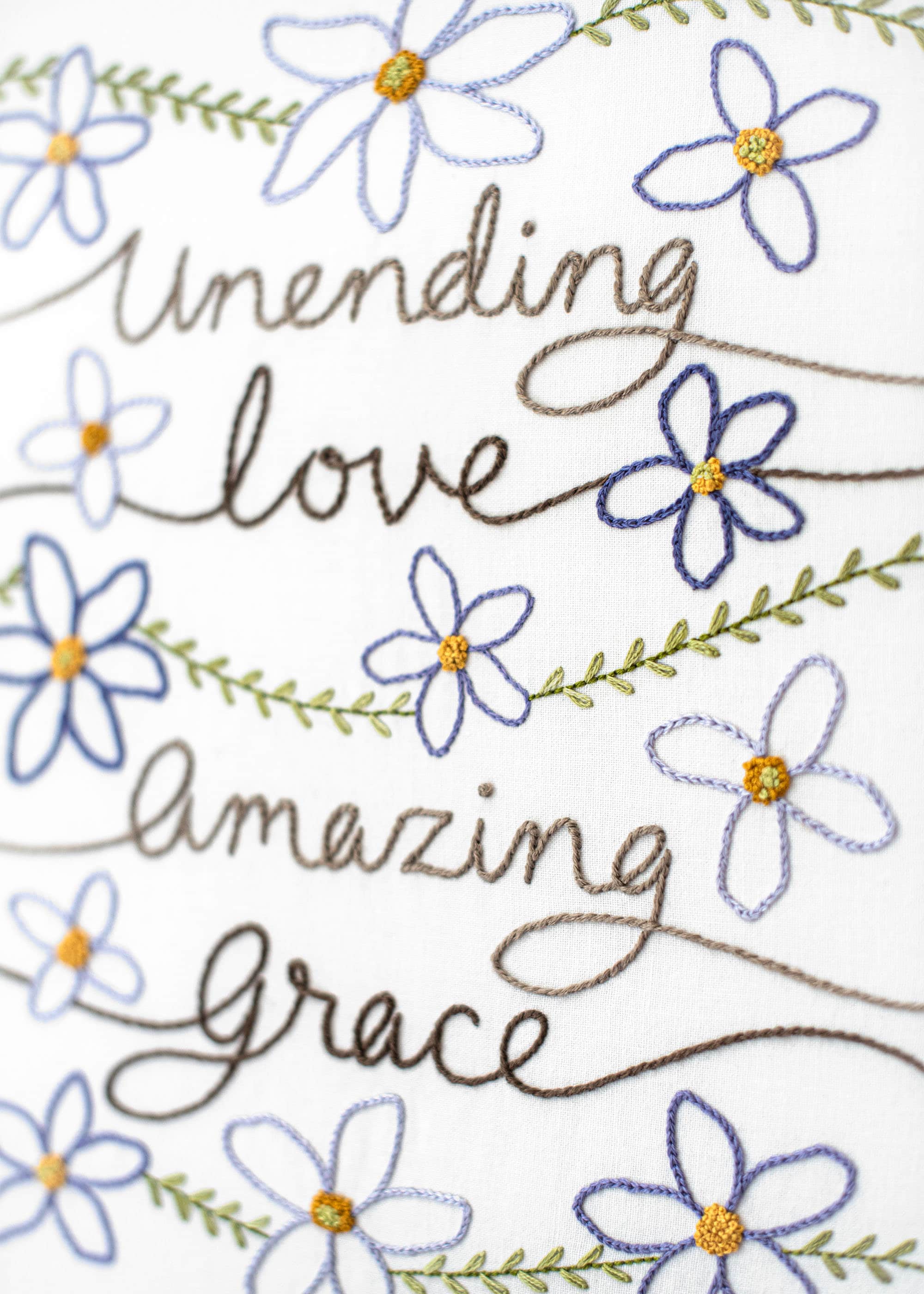 Amazing Grace - Embroidery Pattern - Christian Hymn Home Decor ...