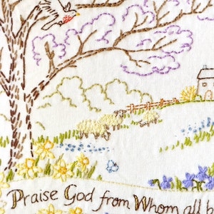 Praise God - Spring - 100% Cotton Embroidery Pattern - Etsy