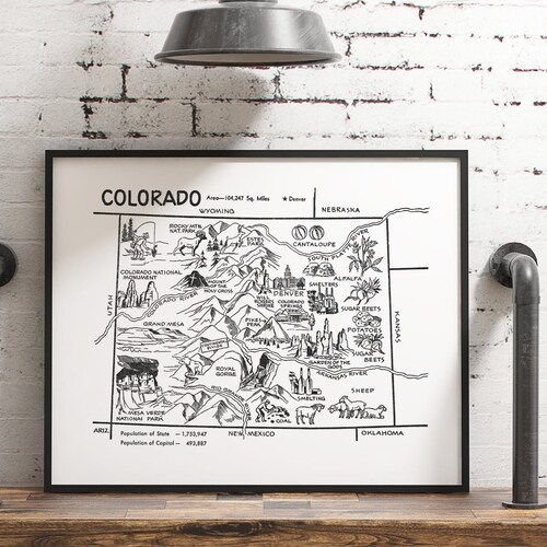 Colorado Map - Etsy