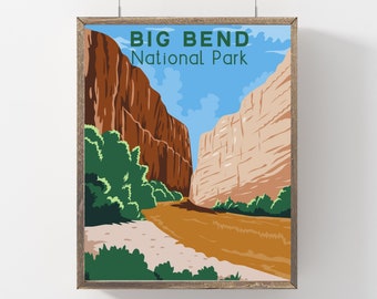 Big Bend National Park Fantasy Texas Travel Poster - Etsy