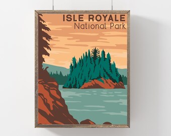 Isle Royale National Park Travel Poster by Anderson Design Group ...
