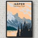 Jasper National Park Poster, Vintage Style Alberta Canada Travel Gift ...