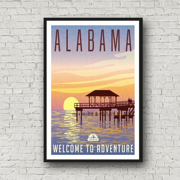 Alabama Poster - Etsy