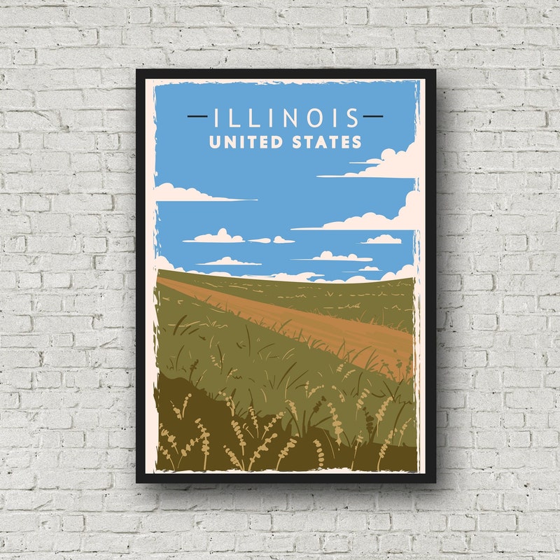 Illinois Poster - Etsy