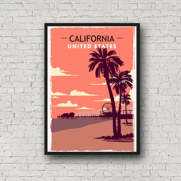 California Poster - Etsy