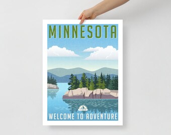 Minnesota Black and White Digital Print, Vikings Vintage Wall Art ...