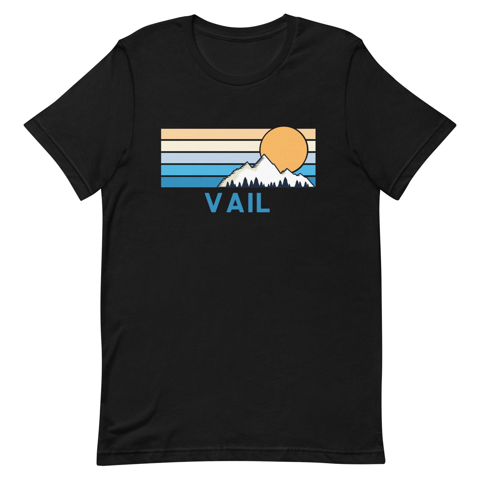 Vail Tshirt Colorado Gift, Adult Unisex Ski Resort Shirt With Mountains ...
