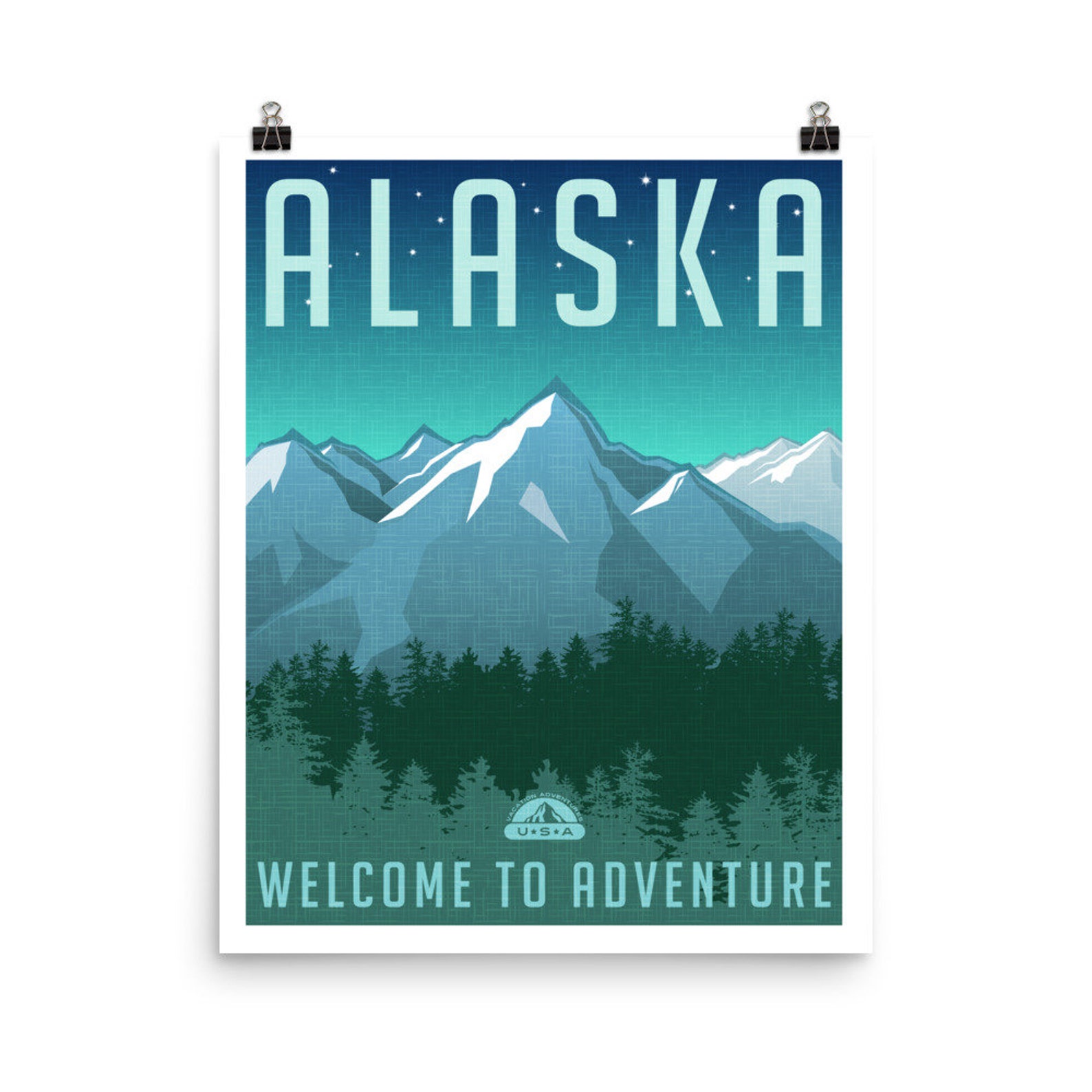 Alaska Travel Poster Print Vintage Style Alaska Wall Art - Etsy
