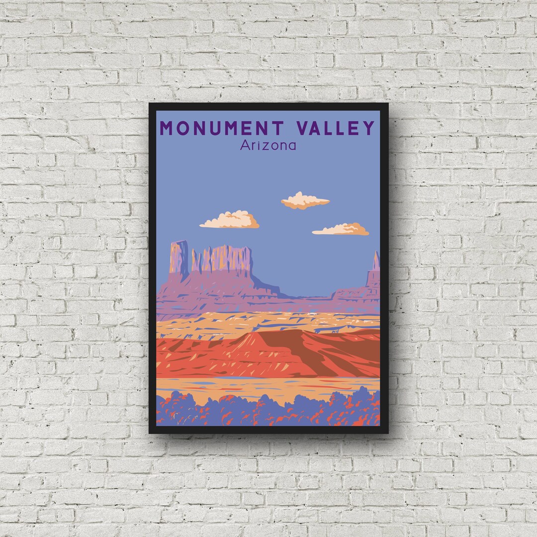 Monument Valley Poster, Rustic Style Arizona Desert Print - Etsy