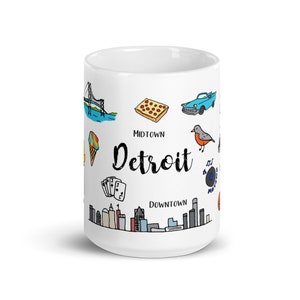City of Detroit Mug Travel Gift With Wraparound Design - Etsy