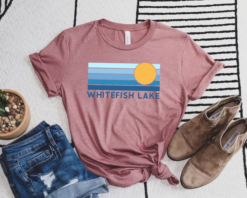 Whitefish Lake Shirt, Unisex Montana Boating T-shirt - Etsy