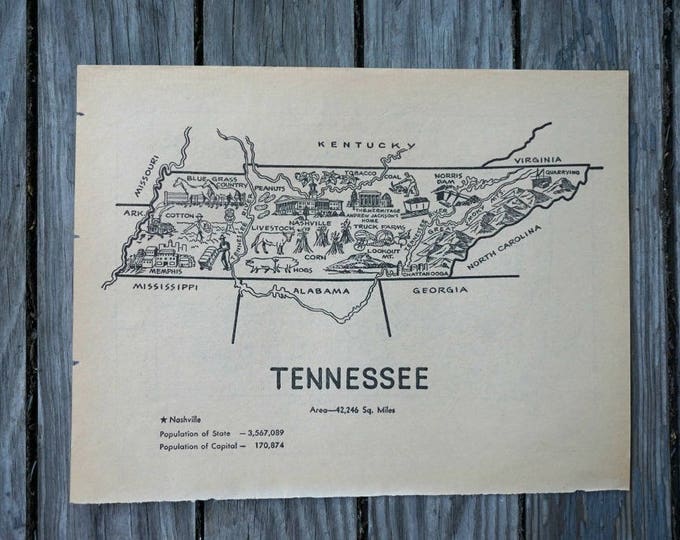 1920 Map of Hawkins County Tennessee - Etsy Canada