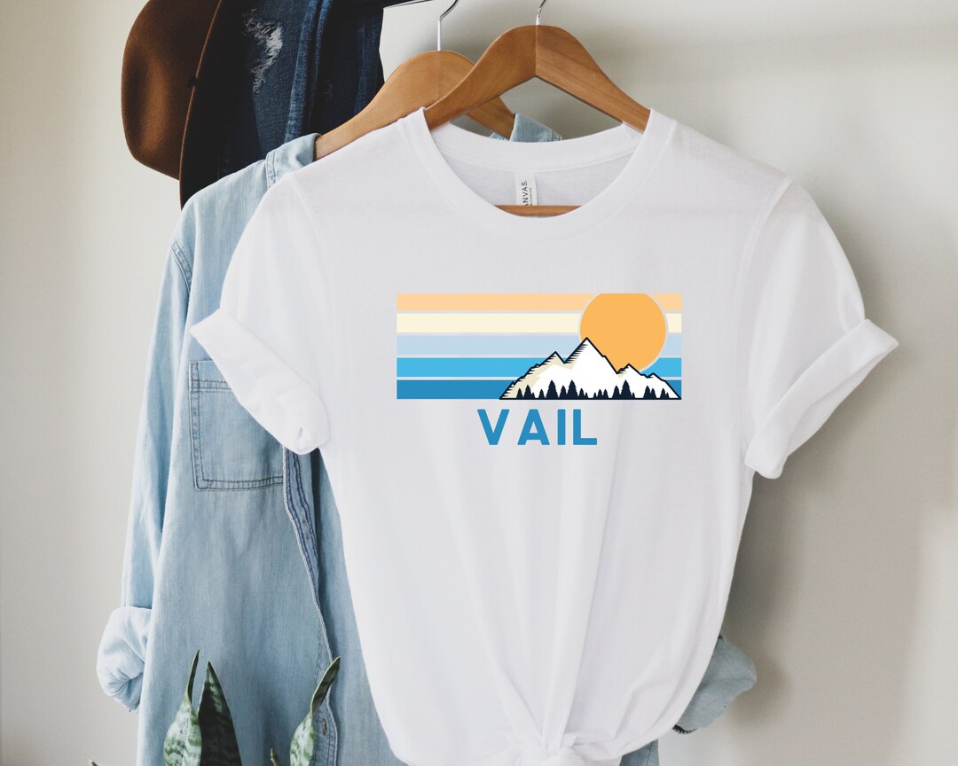 Vail Tshirt Colorado Gift Adult Unisex Ski Resort Shirt With - Etsy