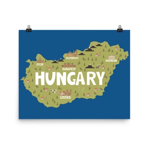 Hungary Poster for Kids Room, Retro Travel Art - Etsy