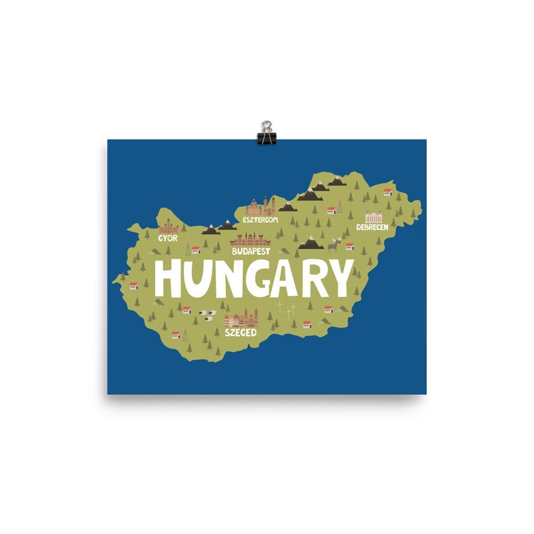 Hungary Poster for Kids Room, Retro Travel Art - Etsy