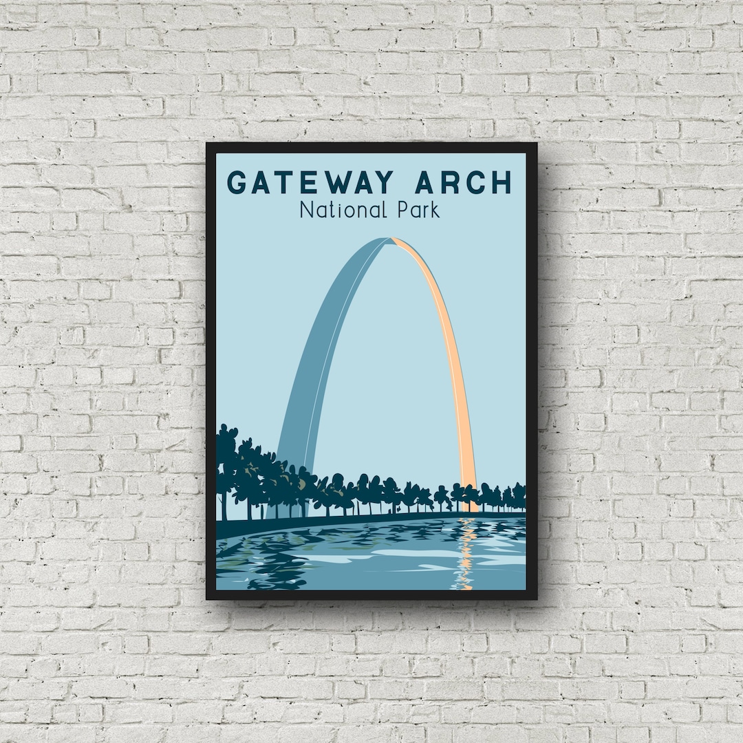 Gateway Arch National Park Poster, Vintage Style Saint Louis Gift in ...