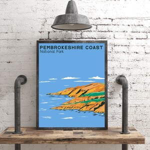 Pembrokeshire Coast National Park Poster Travel Gift Wales - Etsy