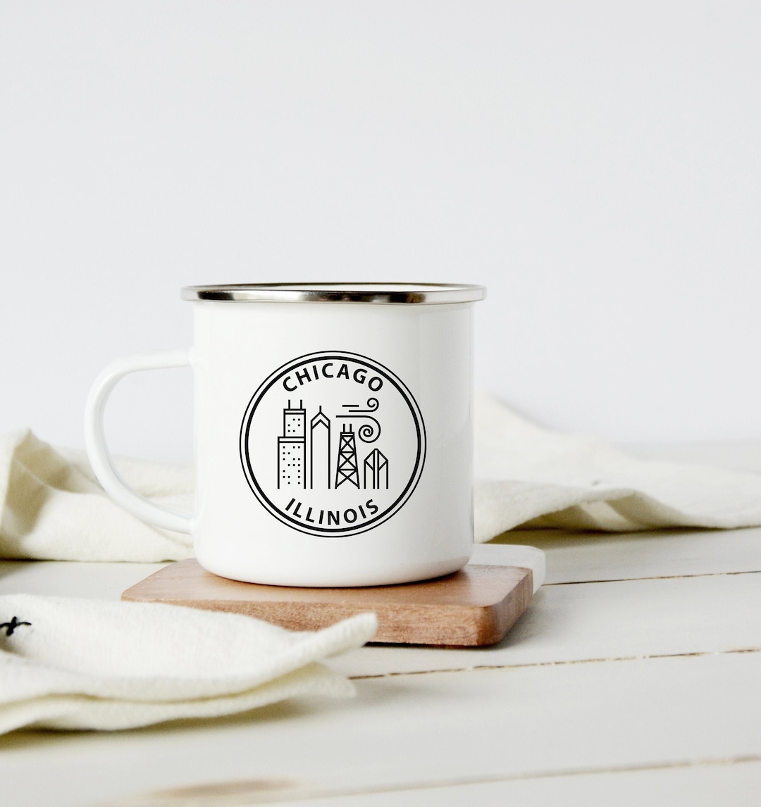 Chicago Illinois Mug Personalized Gifts, Camping Mug With Stainless ...