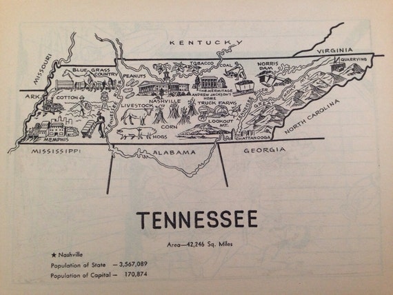 Tennessee State Map Coloring Page