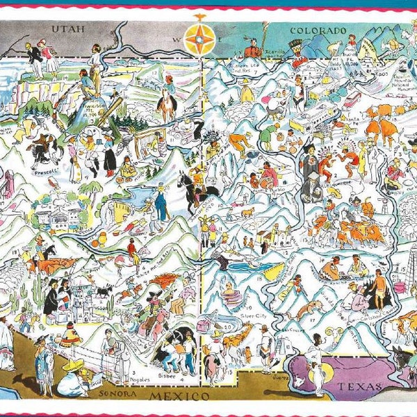 Cartoon Map - Etsy