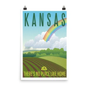 Kansas Art Travel Poster, Vintage Style State Wall Art, Kansas Print ...