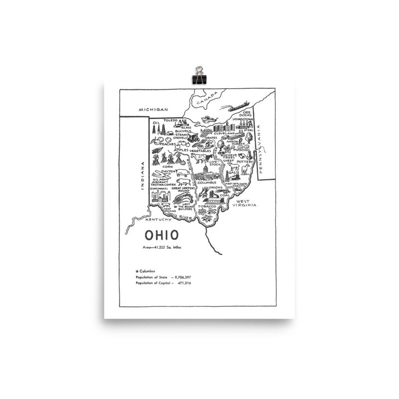 Ohio Art Print - Etsy