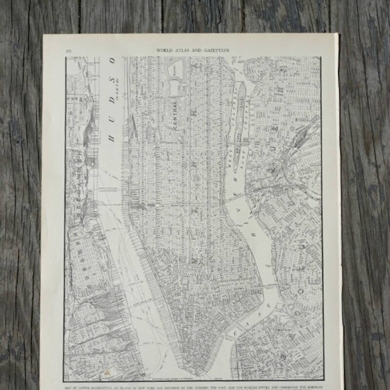 Manhattan Map - Etsy