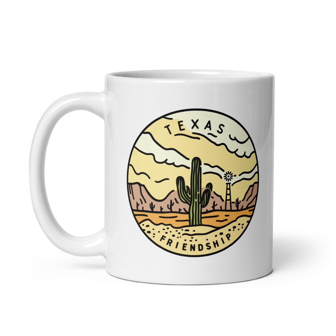 Texas Mug With State Motto, Ceramic Coffee Cup - Etsy