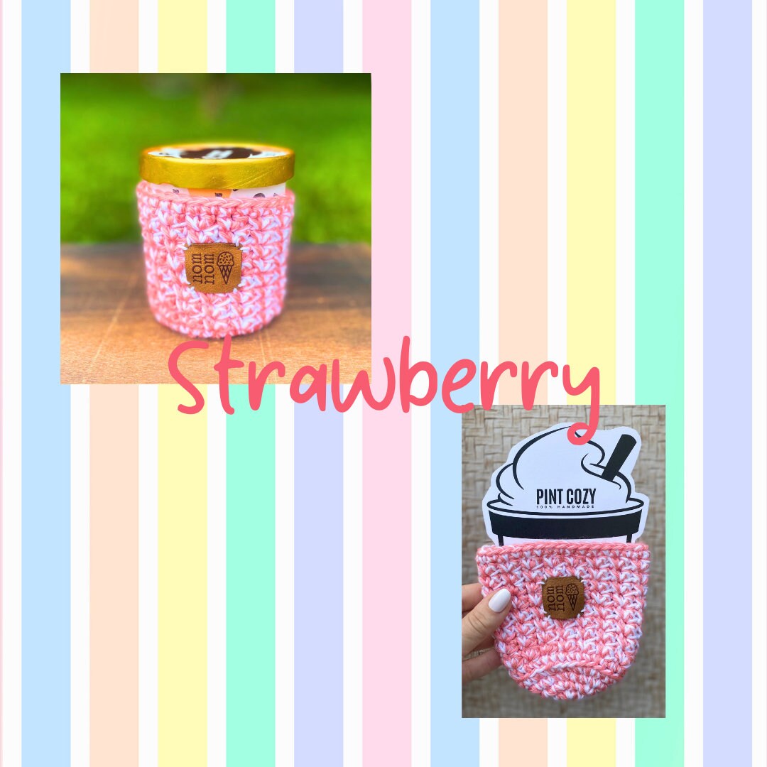 Handmade Ice Cream Pint Cozy | Crochet Ice Cream Holder | Ice Cream ...