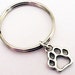 Dog Paw Keychain, Silver Key Chain, Tiny Paw Key Ring, Paw Print ...