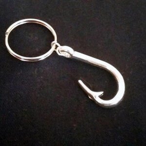 Fish Hook Keychain Fish Lure Keychain Silver Keychain Fishing Lure ...
