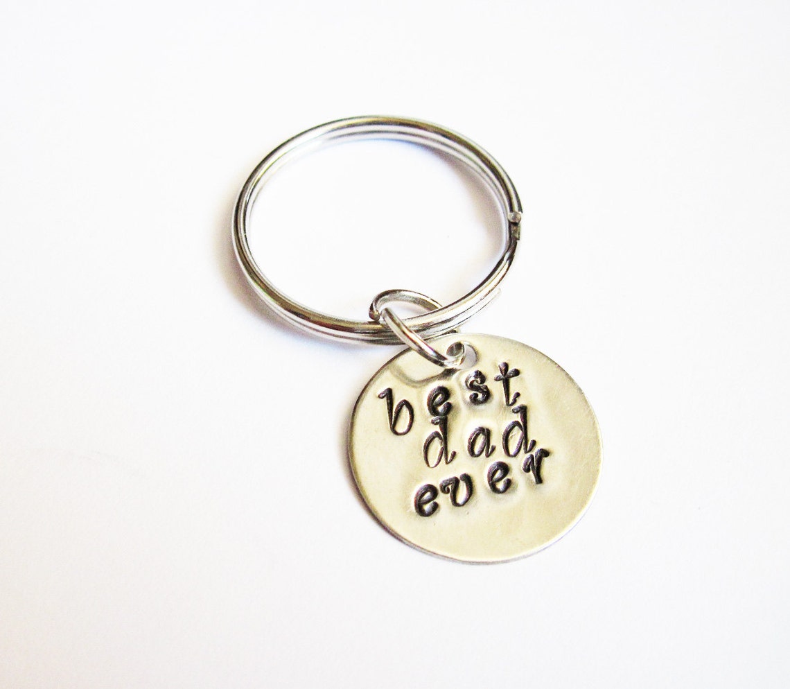BEST DAD EVER Keychain Father's Day Keychain - Etsy