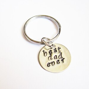 BEST DAD EVER Keychain - Father's Day Keychain - Personalized Keychain ...