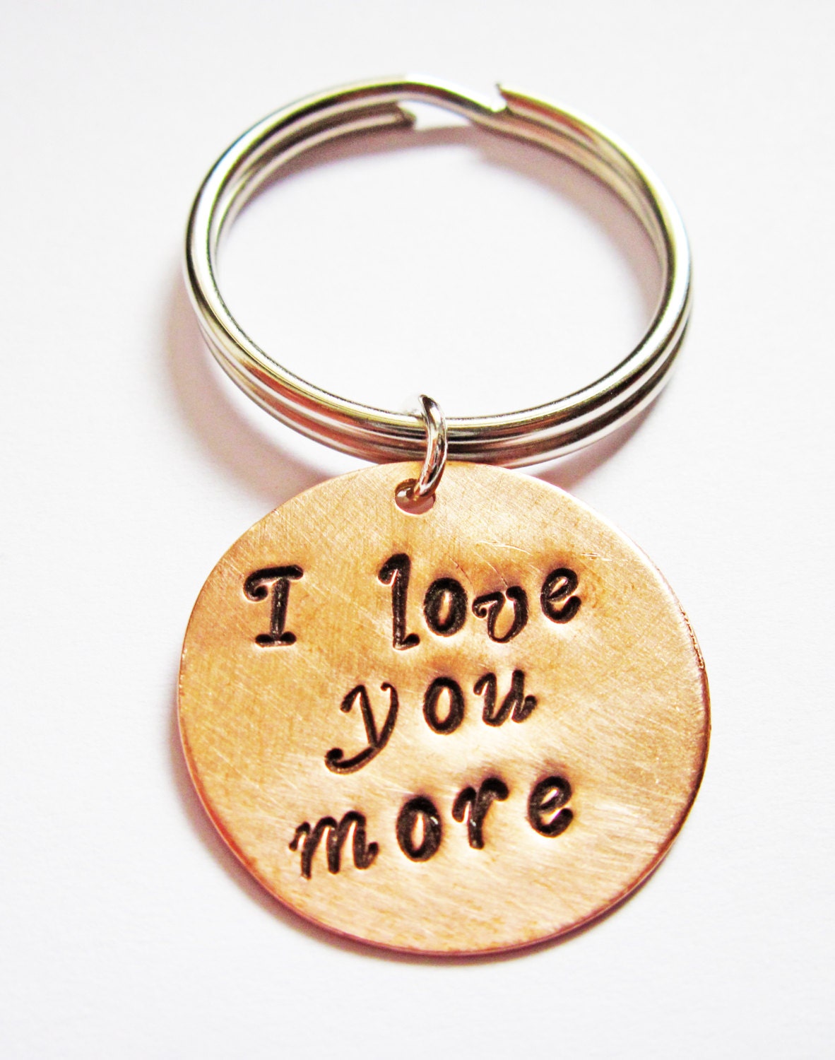 I Love You More Keychain Personalized Keychain Metal - Etsy