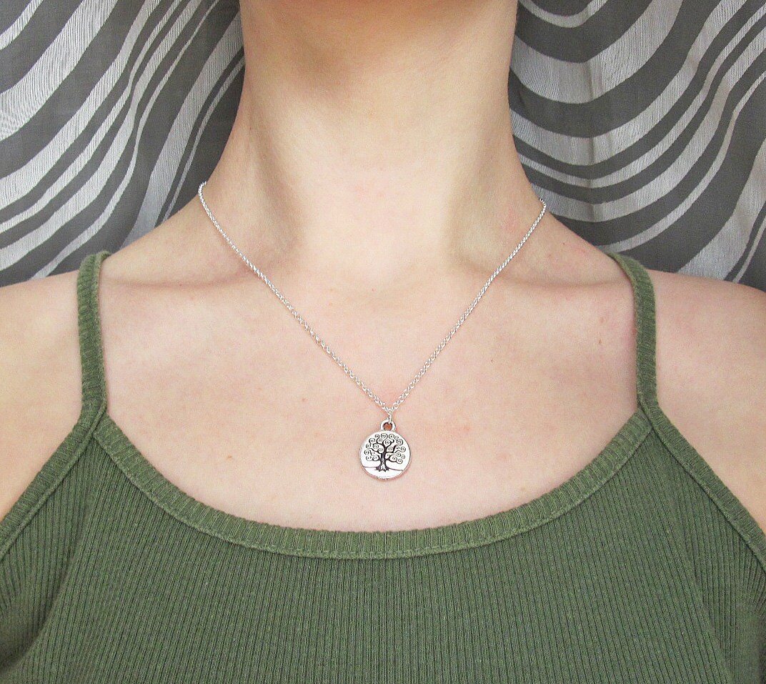 Tree of Life Necklace Sterling Silver Chain Simple Pretty | Etsy