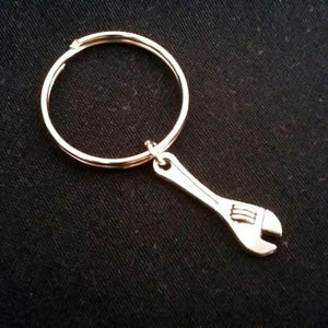 Wrench Keychain, Tool Charm, Carpenter Gift, Mechanic Keychain, Spanner ...