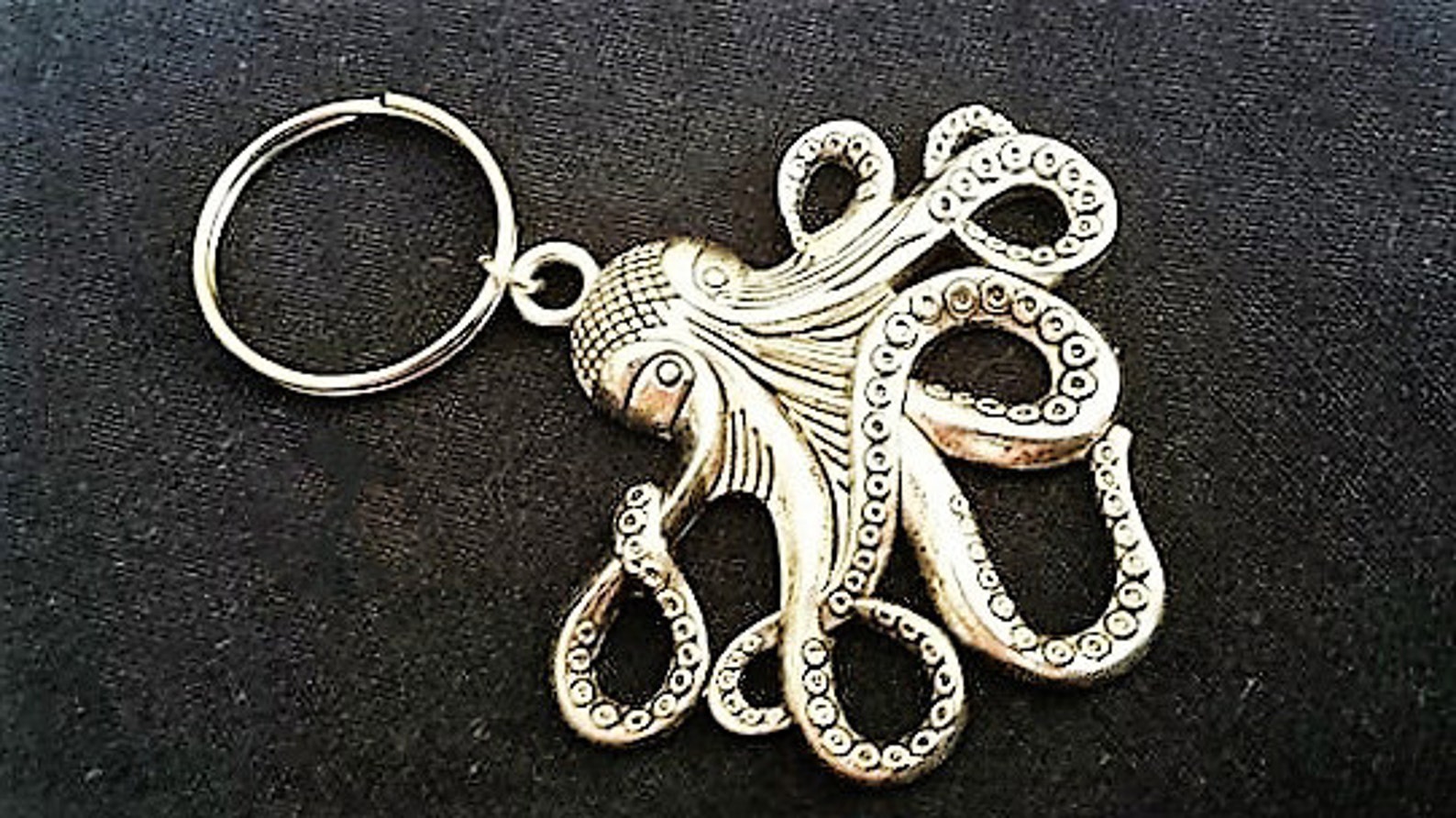 Large Octopus Keychain Steampunk Octopus Charm Animal - Etsy