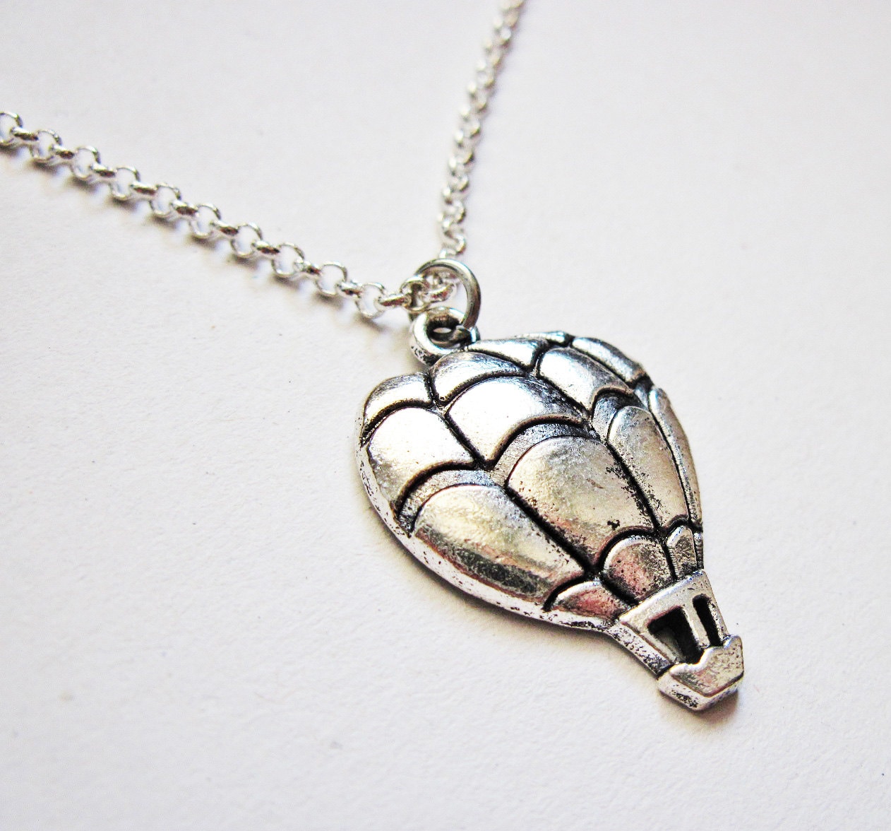 Hot Air Balloon Necklace World Traveler Whimsical Necklace - Etsy