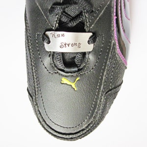 Running Shoe Tag, Personalized Shoe Charm, Always Your Best, Stamped ...