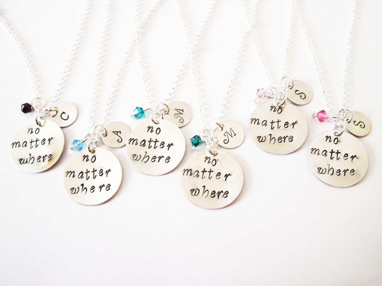 6 Best Friend Necklace Initial Necklace Long Distance - Etsy