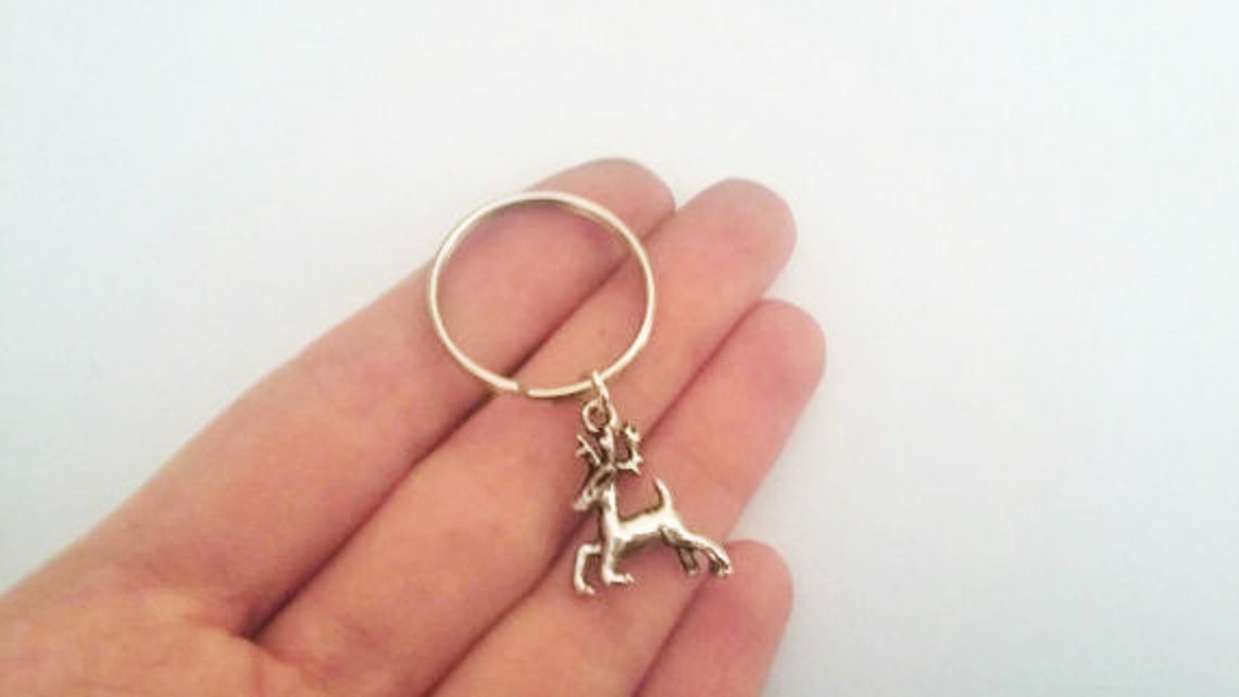 Deer Keychain Hunting Keychain Stag Keychain Reindeer - Etsy