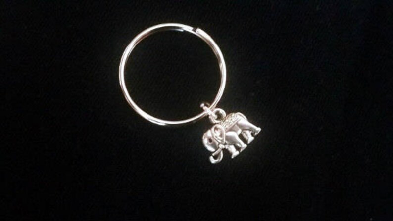 Elephant Key Chain Silver Keychain Elephant Charm Elephant - Etsy