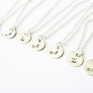 Wedding Jewelry, Monogram Necklace, Initial Jewelry, Gift SET OF SEVEN ...